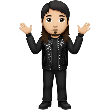 Chi Cheng from Deftones with long dark brown hair, light skin, black ...