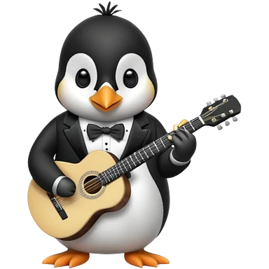guitar hero penguin emoji | AI Emoji Generator