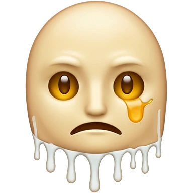 The heat broken emoji in white with sticky white liquid Ozzing out of ...
