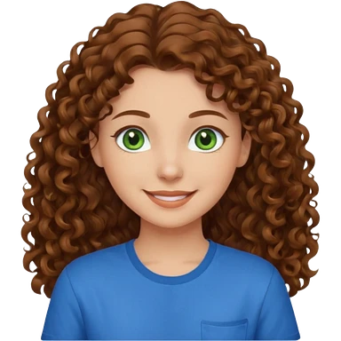 girl with brown hair, green eyes with a blue shirt no background ,young ...