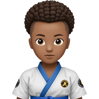 black jiu jitsu instructor with a afro ponytail and a low taper fade ...