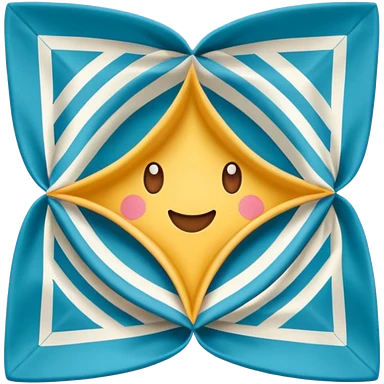 square flapped patterned napkin emoji | AI Emoji Generator