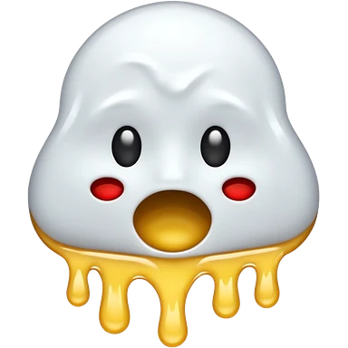 The heat broken emoji in white with sticky white liquid Ozzing out of ...