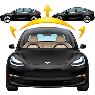 Tesla model 3 stuck in traffic emoji | AI Emoji Generator