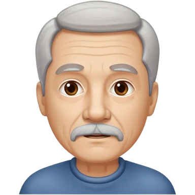 70 year old man with goatee and thinning hair emoji | AI Emoji Generator