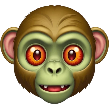 Zombie monkey face emoji | AI Emoji Generator