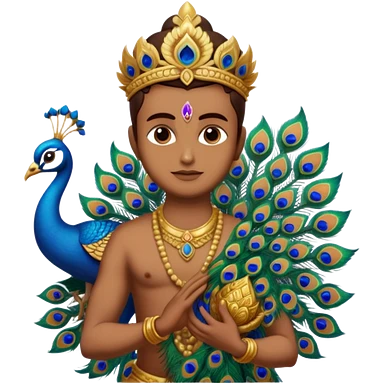 Murugan vel and peocock at back vel also with emoji | AI Emoji Generator