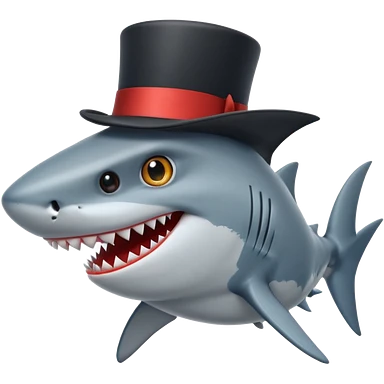 Shark with a top hat emoji | AI Emoji Generator