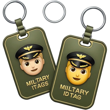 Military ID tags emoji | AI Emoji Generator
