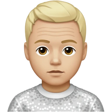 Brian Harvey from East 17 with light skin, brown hair, white sequin ...