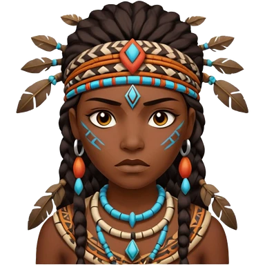 elemental tribal woman emoji | AI Emoji Generator