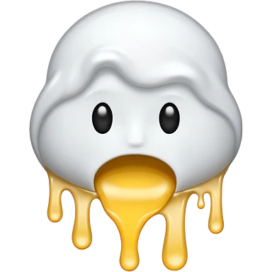 The heat broken emoji in white with sticky white liquid Ozzing out of ...