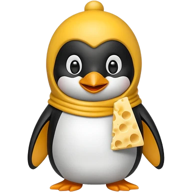 penguin with cheese costume emoji | AI Emoji Generator
