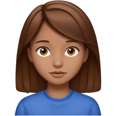 Girl with brown hair and normal skin tone emoji | AI Emoji Generator