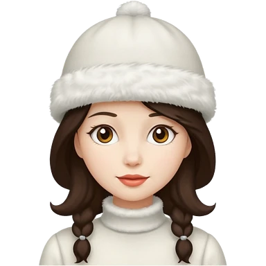 fluffy hat wearing woman emoji | AI Emoji Generator