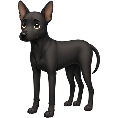 Full black dog full body emoji emoji | AI Emoji Generator