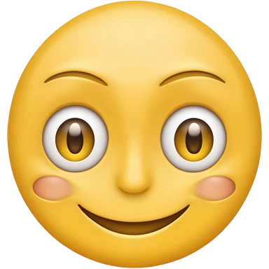 Standard yellow smile emoji but with both eyes looking in different ...