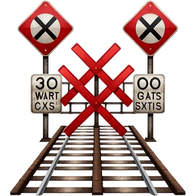 Railroad crossing emoji | AI Emoji Generator