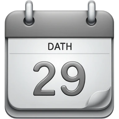 grey date calendar with number 29 emoji | AI Emoji Generator