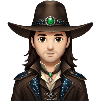 Gabriel Van Helsing from Van Helsing with long dark brown hair, black ...