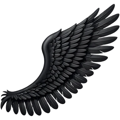 Left black angel wing emoji | AI Emoji Generator