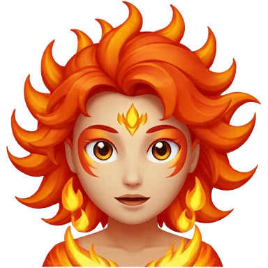 pasión celestial, con fuego y con mucho poder emoji | AI Emoji Generator