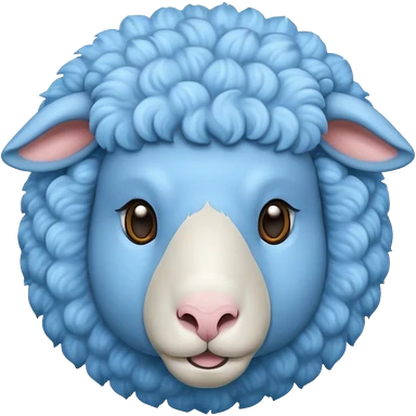 light blue sheep only head emoji | AI Emoji Generator