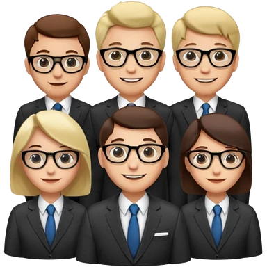 People in suits wearing glasses emoji | AI Emoji Generator