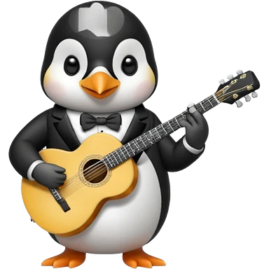 guitar hero penguin emoji | AI Emoji Generator