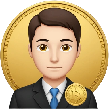 avers gold coin in front side with data scientist close-up and detailed ...