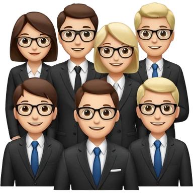 People in suits wearing glasses emoji | AI Emoji Generator