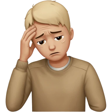 Create ecmoji so sad like that 🫩 man emoji | AI Emoji Generator