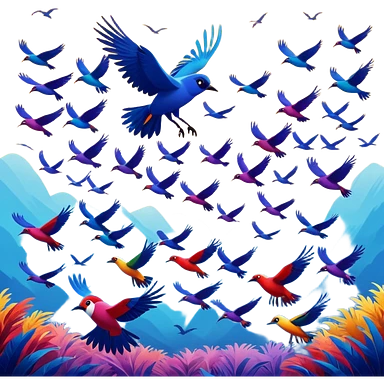 Migration birds movie poster emoji | AI Emoji Generator