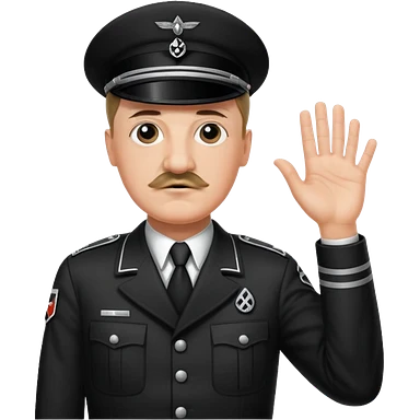 Hitler raising one hand straight out like a Sieg Hail salute in Black ...