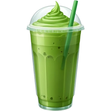 realistic green iced matcha drink to go drink emoji | AI Emoji Generator