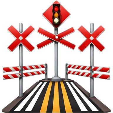 Railroad crossing emoji | AI Emoji Generator