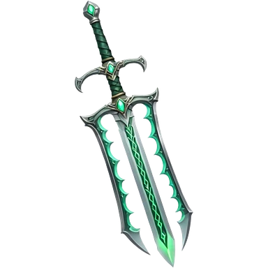 magical greatsword with a Eldritch green fire powers in it emoji | AI ...