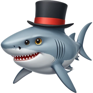 Shark with a top hat emoji | AI Emoji Generator