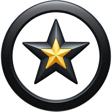 Black star service emoji | AI Emoji Generator