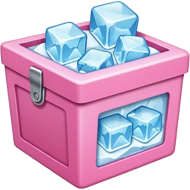 a pink box with ice emoji | AI Emoji Generator