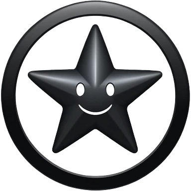Black star service emoji | AI Emoji Generator