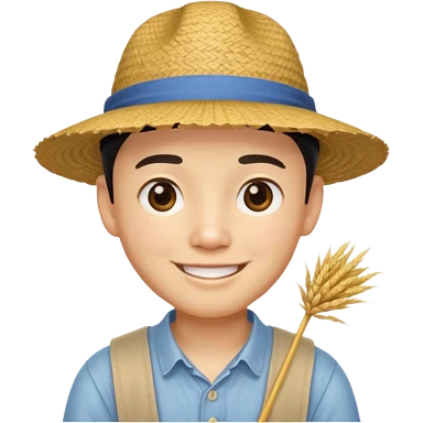 Chinese guy stereotype with straw hat and little eyes yellow guy not ...