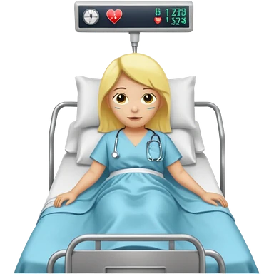 pessoa com a pele amarela deitada em uma maca de hospital emoji | AI ...