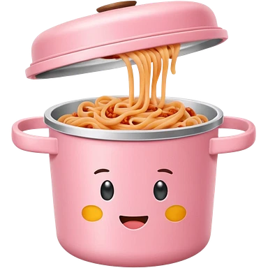pastel pink food container with bolognese pasta inside emoji | AI Emoji ...