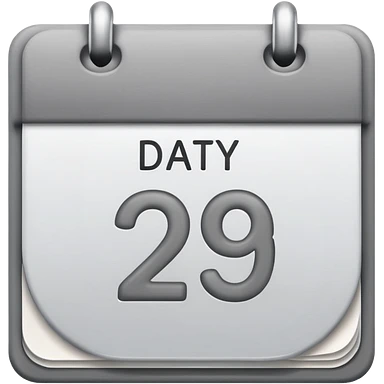 grey date calendar with number 29 emoji | AI Emoji Generator