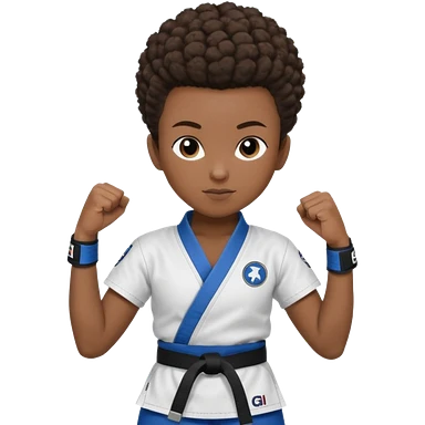 black jiu jitsu instructor with a afro ponytail and a low taper fade ...