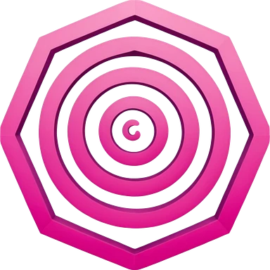pink spiral hexagon emoji | AI Emoji Generator