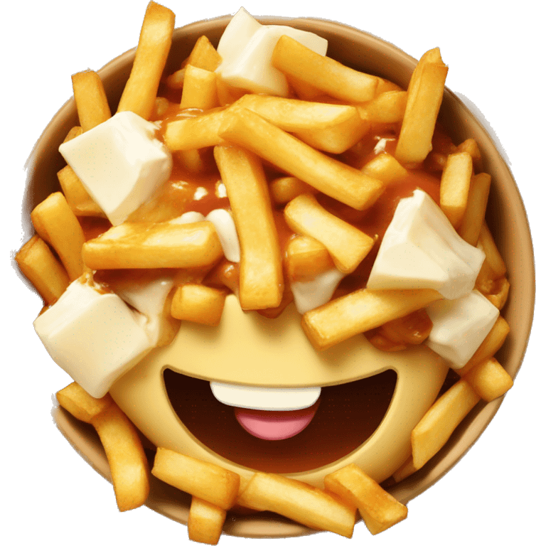 Poutine qui mange une poutine emoji | AI Emoji Generator