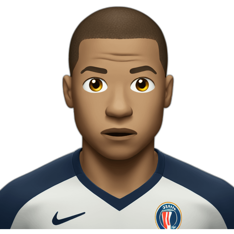 Angry Mbappe emoji | AI Emoji Generator