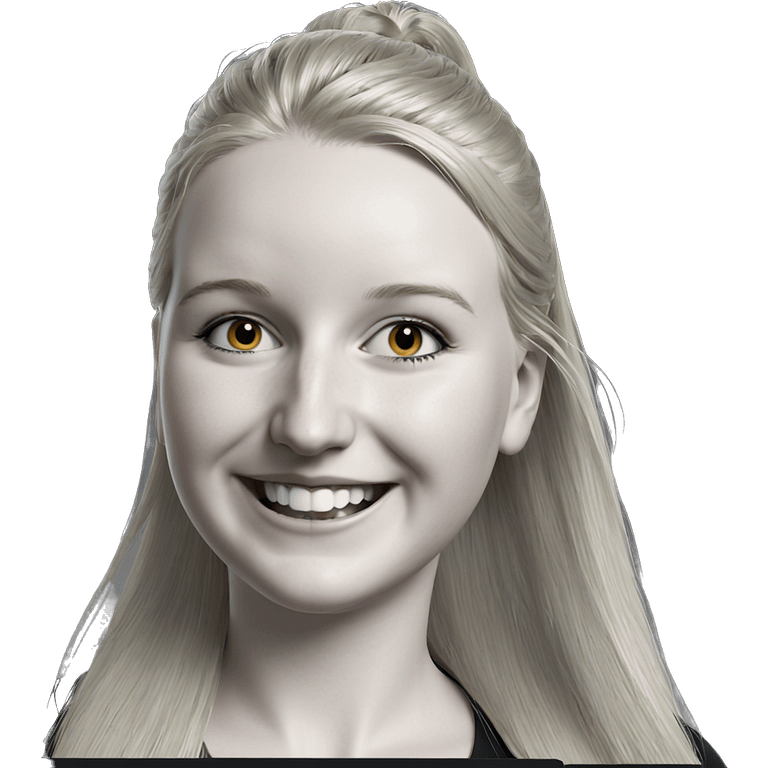 smiling girl portrait in grayscale emoji | AI Emoji Generator